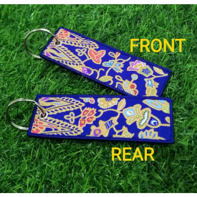 Keychain Woven Singapore Airlines BLUE Kebaya Batik Fabric | Shopee ...