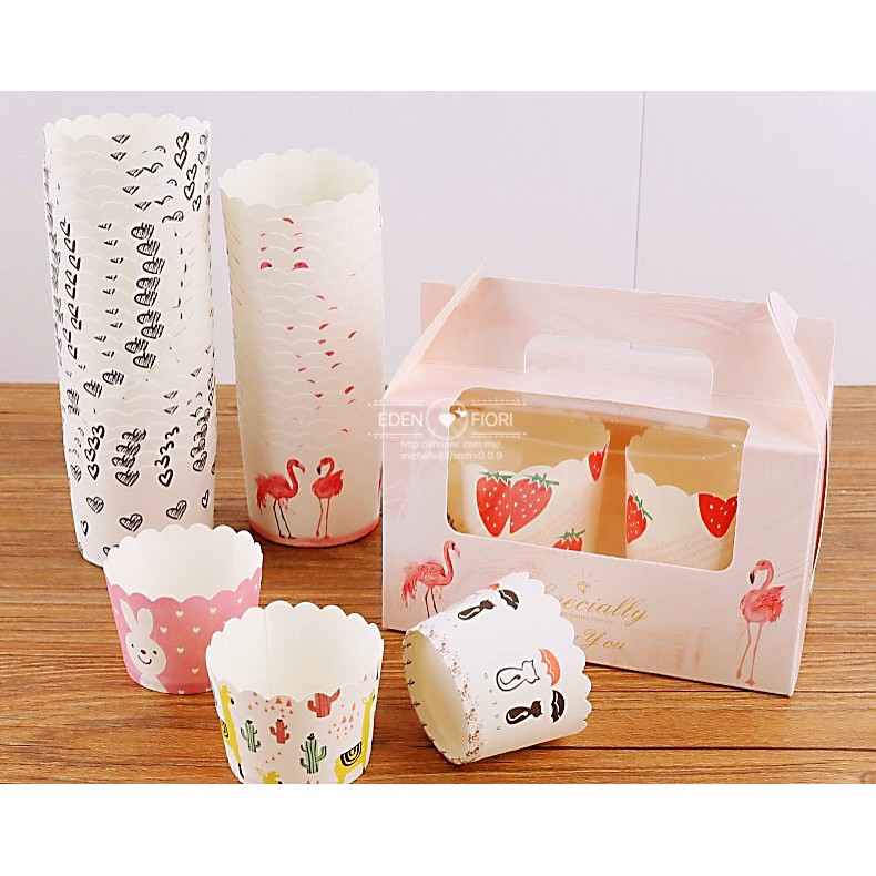 Paper Cupcake mould 50pcs Baking Cupcake Cup Bekas Kek Cawan Muffin Cup ...