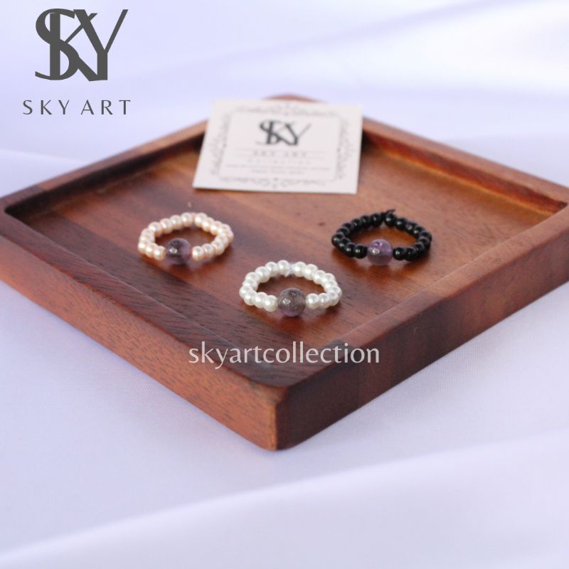 Gemstone AMETHYST BEADS RING/ MANIK-MANIK RING/ RING/ GEMSTONE RING ...