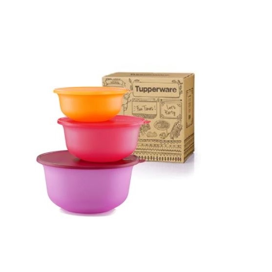 Tupperware Aloha Bowl Set (3pcs) | Shopee Malaysia
