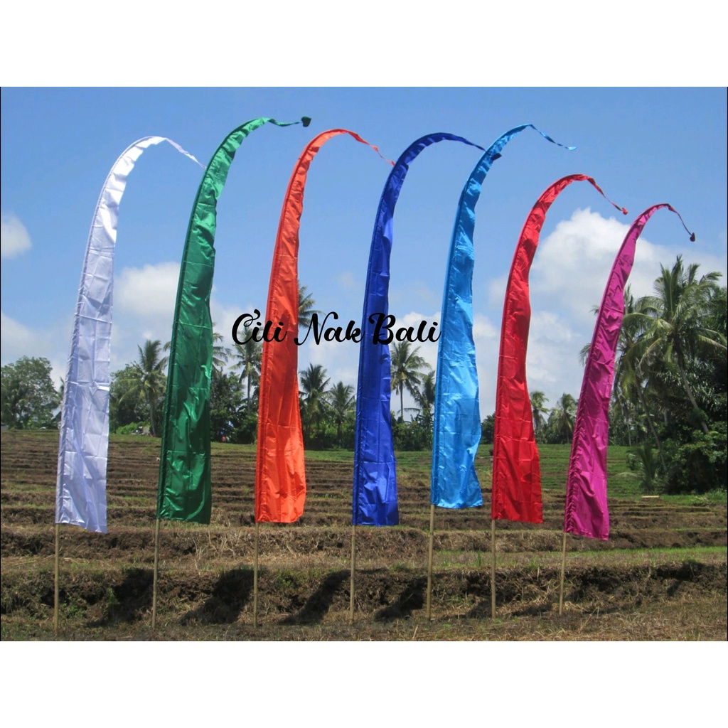 Plain Balinese Flag Pennant 3-4m Width 60cm Banner Backdrop | Shopee ...