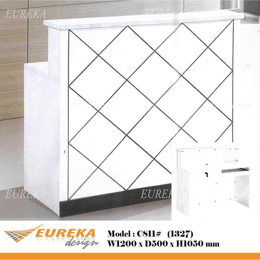 EUREKA C811 4ft Reception Desk Front Lobby / Meja Penyambut Tetamu ...