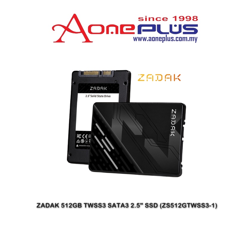 (AONE PLUS SS2) ZADAK 256GB / 512GB / 1TB TWSS3 SATA3 2.5" SSD | Shopee ...