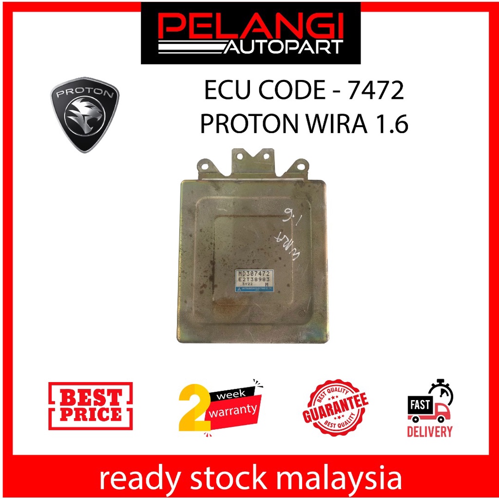 ENGINE CONTROL UNIT (ECU) PROTON WIRA 1.6 CODE (7472) | Shopee Malaysia