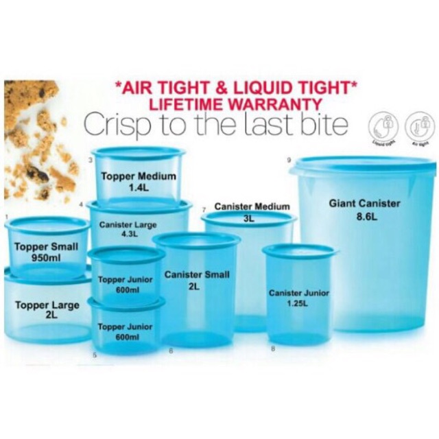 Tupperware One Touch Topper Small (1) 950ml | Shopee Malaysia