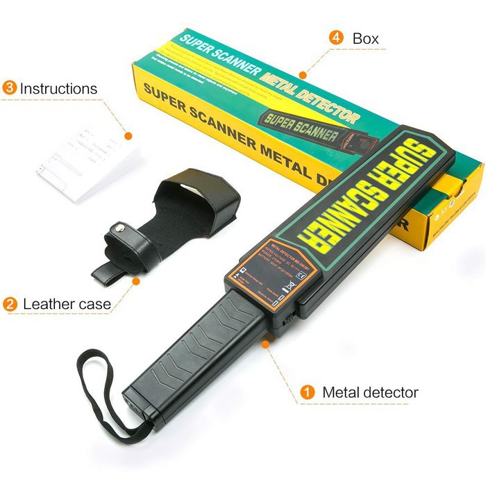 𝐅𝐑𝐄𝐄 𝐁𝐀𝐓𝐓𝐄𝐑𝐘 High Sensitivity Metal Detector Scanners Portable Handheld ...