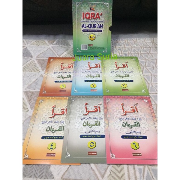 Buku IQRA' SET 1-6 | Latihan Cara Cepat Belajar Membaca Al-Quran.Naskah TULEN Darul Fikir ...
