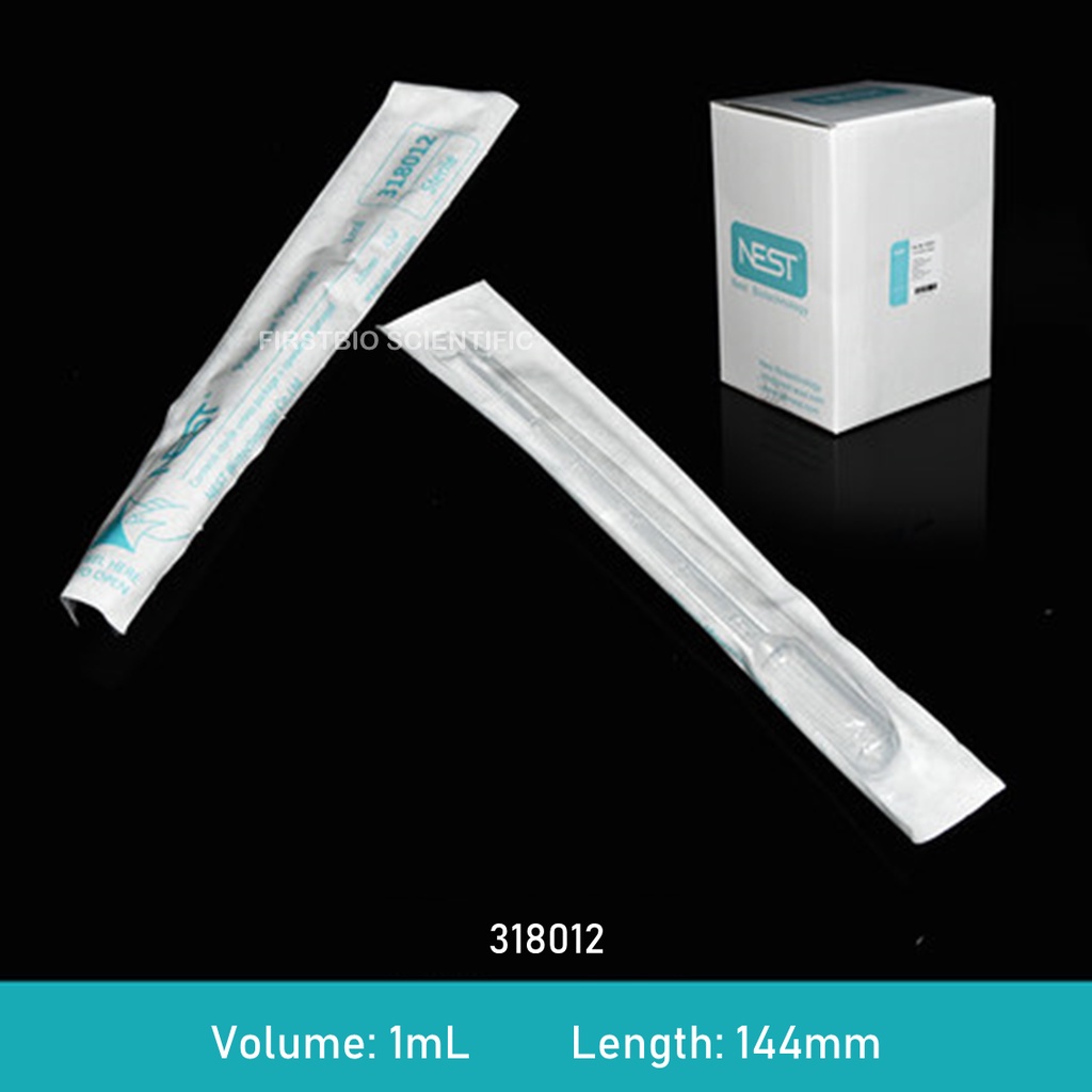 NEST Pasteur Pipette Sterile Individual Packed Transfer Pipette 1ml ...