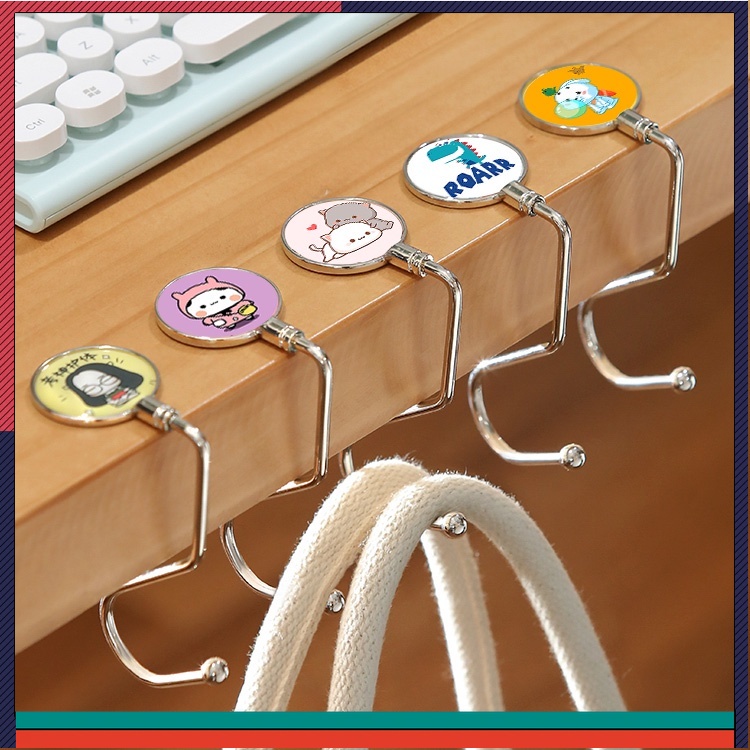 Desktop Bag Hook Hanger Hang Clips Non-Slip Hook Holder Clamp on Under ...