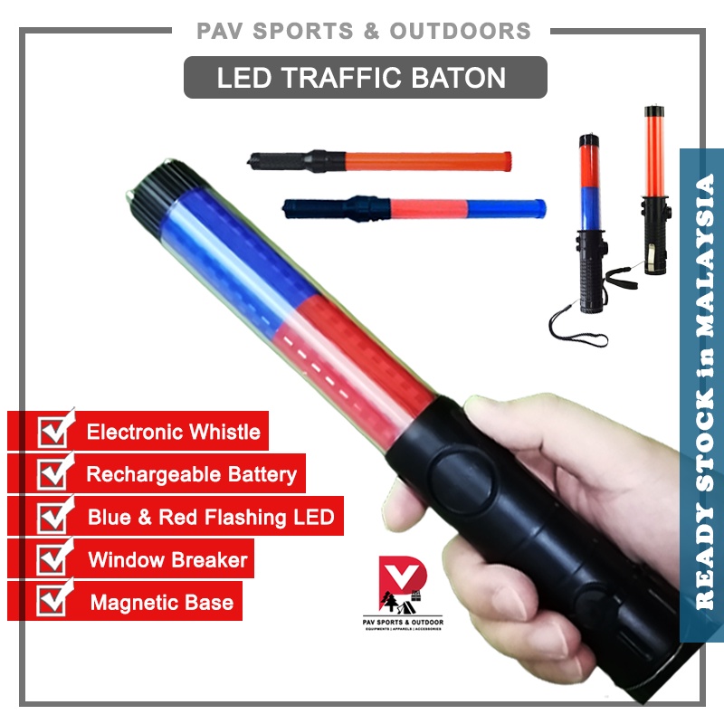 Traffic Signal LED Light Baton Emergency Torchlight Rechargeable Type ...