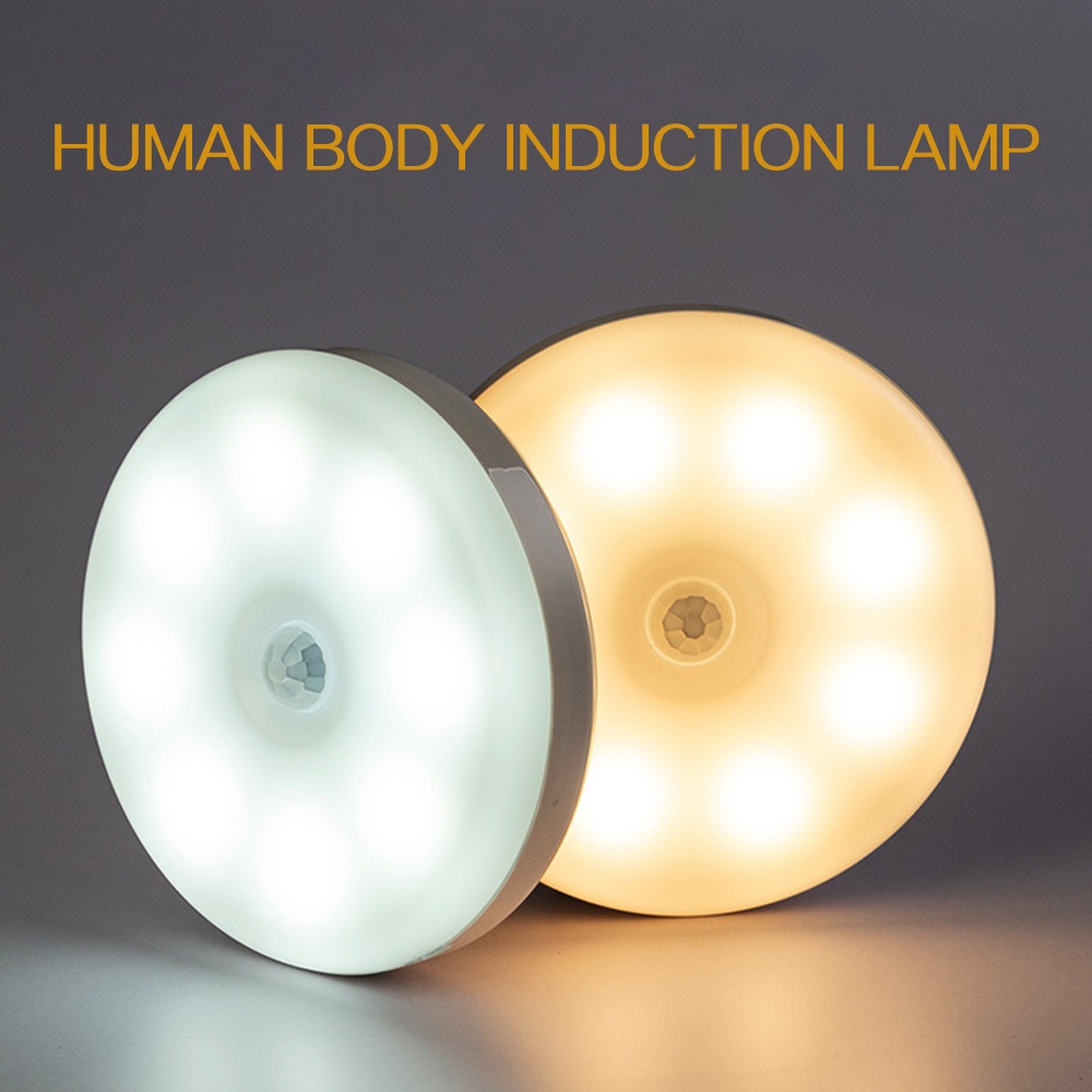LED Lamp Night Light Wireless Body Induction Lamp Rechargeable Motion ...