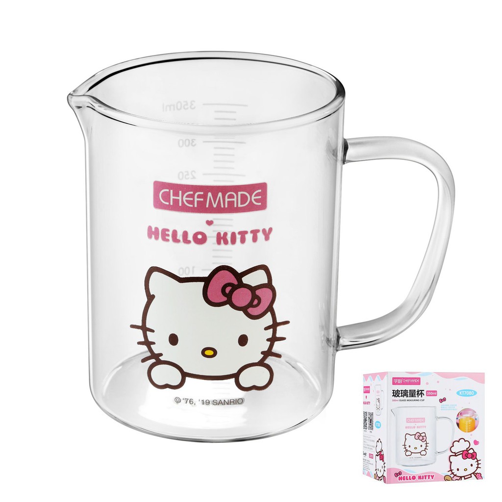 [CHEFMADE.os] Hello Kitty GLASS MEASURING CUP (350ML) KT7080 | Shopee ...