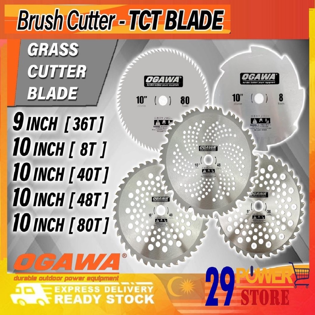 Mata Mesin Rumput Ogawa Grass Cutter Blade ( 9" 10" - 8T / 36T / 40T / 48T / 80T ) Ogawa Brush ...