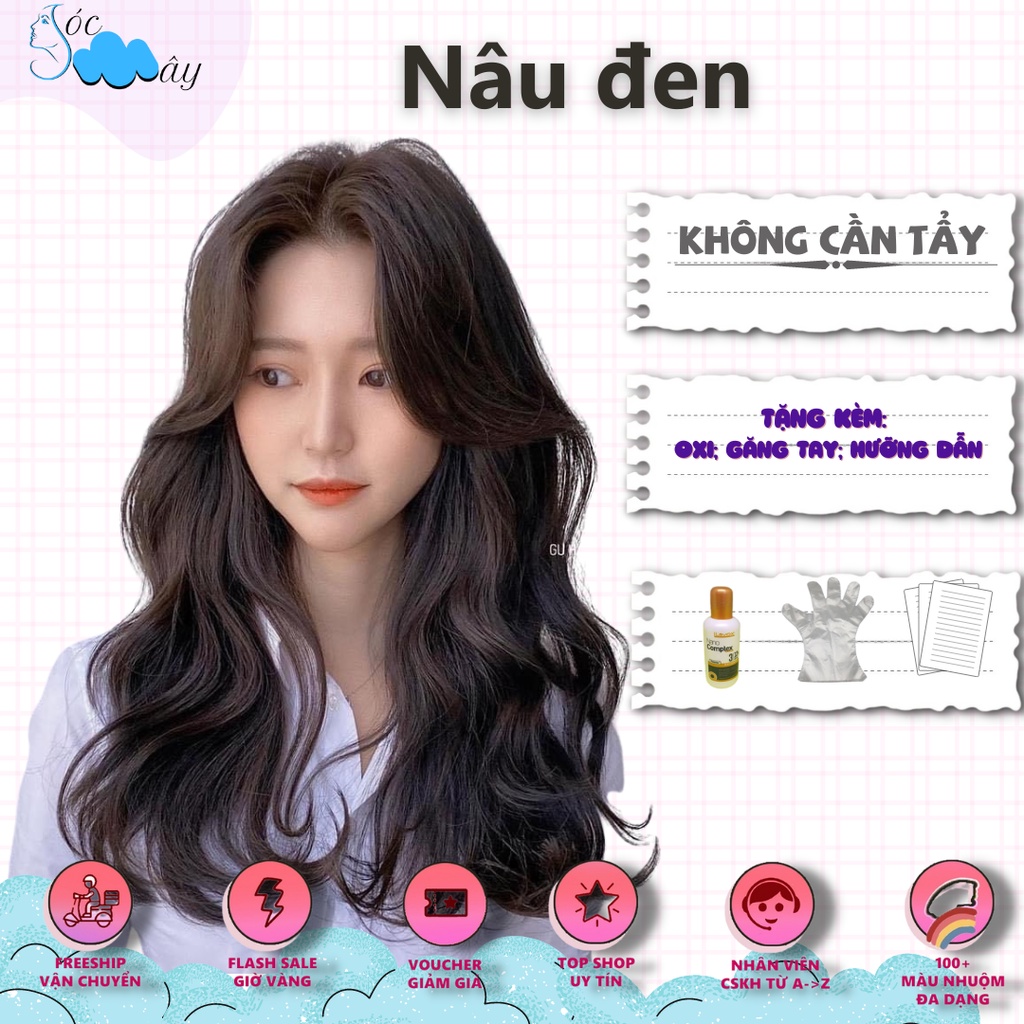 OXY Dark Brown hair dye (comes with gloves, oxygen) | Shopee Malaysia