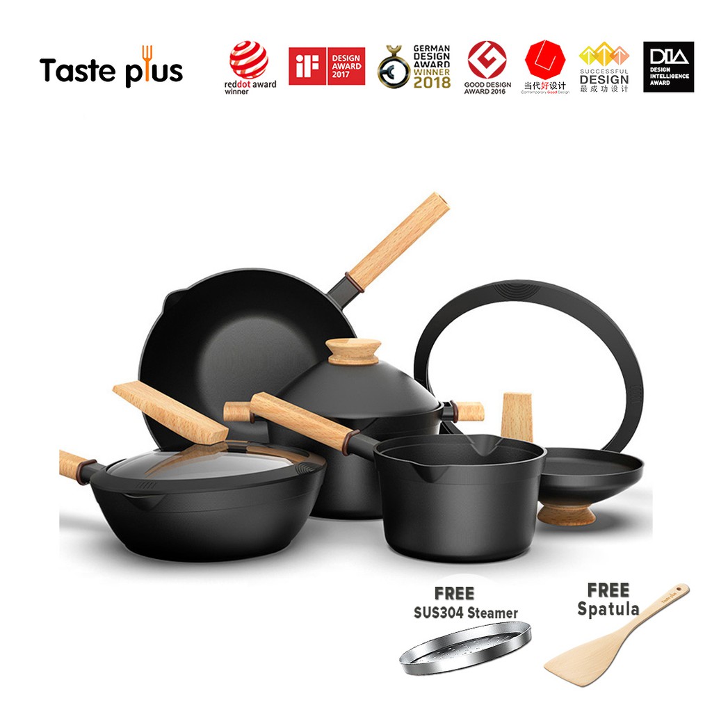 Taste Plus Motoki Swiss ILAG Diamond Non-stick Combo 4n-1 Set Stir-Fry ...