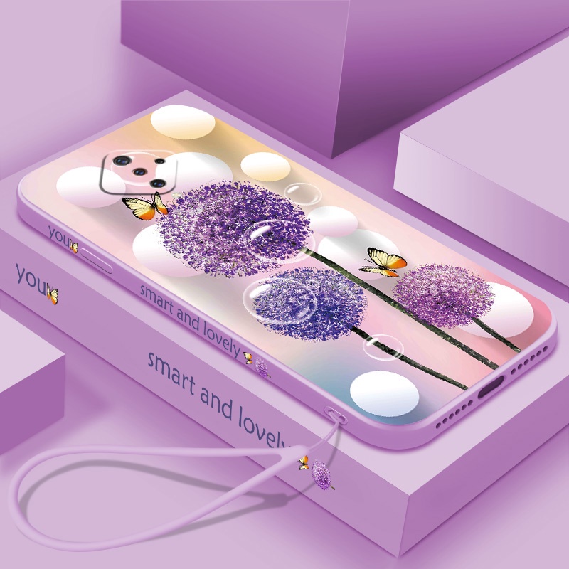 VIVO S1 Pro S1pro T1 Pro 5G T1X Dandelion Flower Liquid Silicon Case All-Inclusive Lens Soft ...