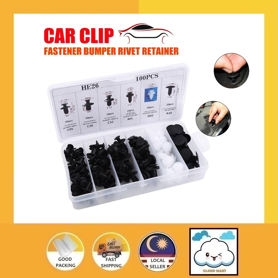 Car Body Retainer Auto Fasteners Plastic Clips Push Pin Rivet ...
