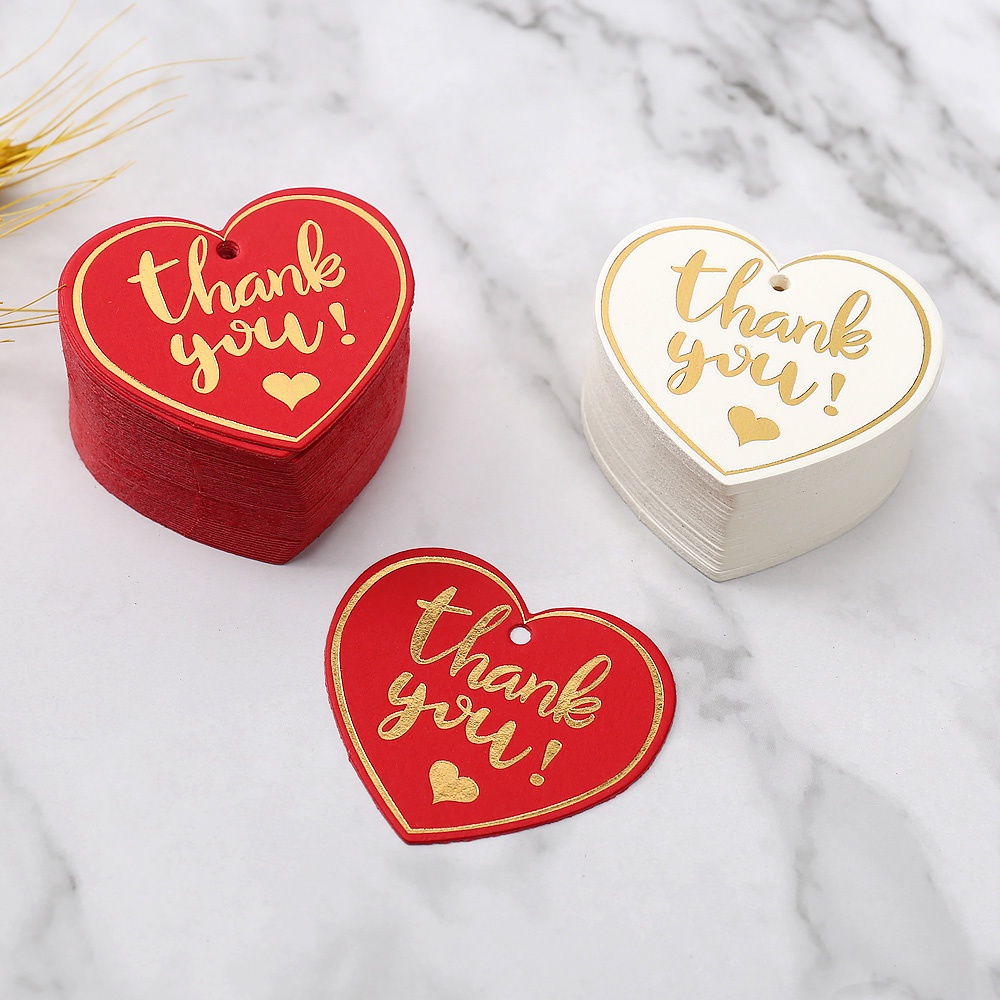 Thank you hot stamping tag 50/pcs gift tag wedding decoration DIY ...