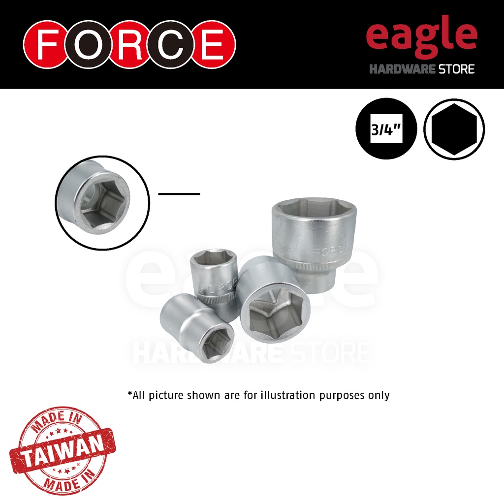 Force 569 3/4" 12pt Flank Socket 19 ~ 60mm ( Metric ) | Shopee Malaysia