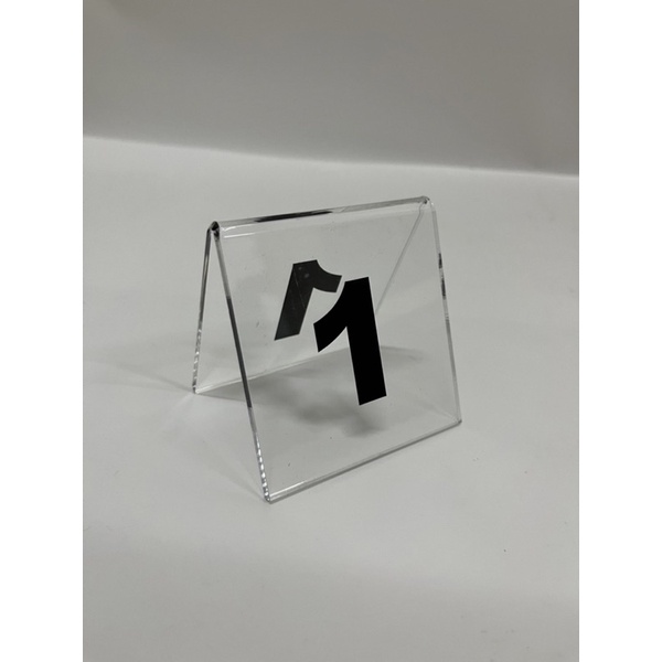 Acrylic Transparent V shaped Table Number | Shopee Malaysia