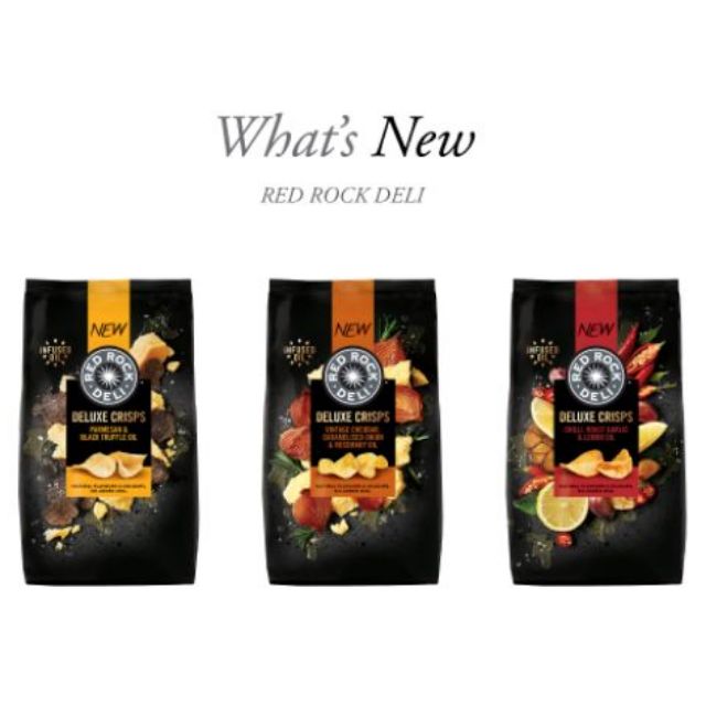 Red Rock Deli Deluxe Crisps Parmesan & Black Truffle Oil 135g | Shopee ...