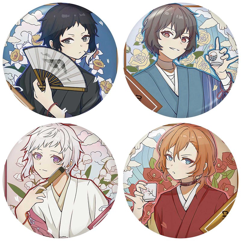 FDX 1pcs Anime Bungo Stray Dogs Badge Nakajima Atsushi Dazai Osamu ...