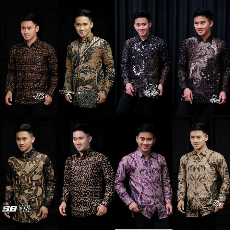 Baju Batik Murah Batik kemeja Men Long Sleeve batik pekalongan batik ...