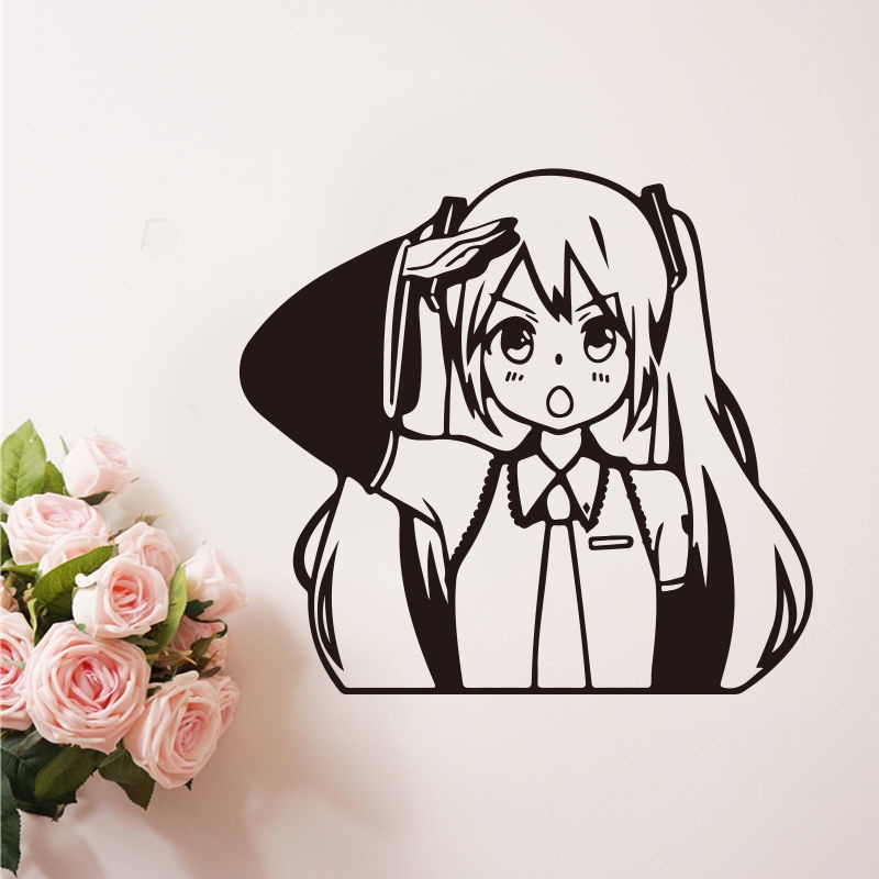 MIKU Anime PC Case Stickers Cartoon Waterproof Computer Host Decal ...