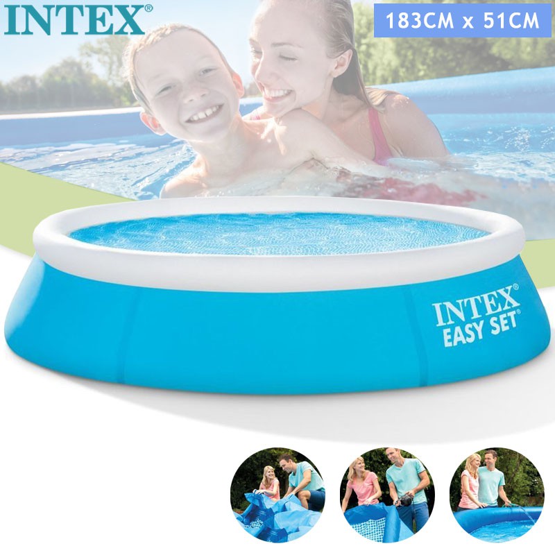 INTEX 28101 EASY SET Pool 183 x 51cm Large Size Inflatable Swimming ... INTEX 28101 EASY SET Pool 183 x 51cm Large Size Inflatable Swimming ...