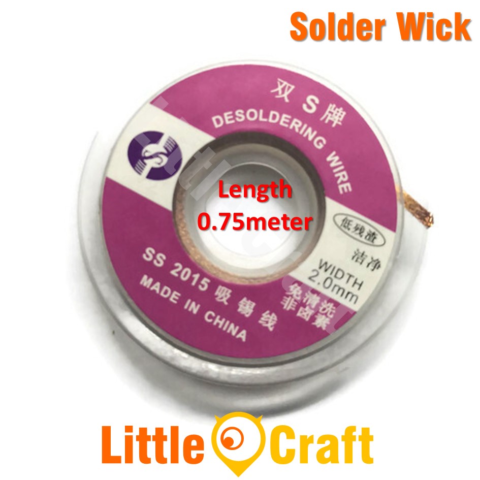 Solder Wick Desoldering Wire Rework Repair BGA Braid Tin Cleaning 2.0mm ...