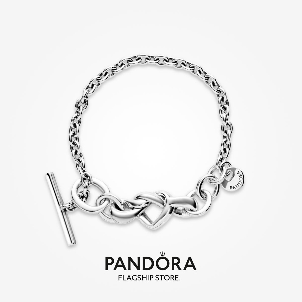Pandora Knotted Heart T Bar Bracelet 16CM Shopee Malaysia