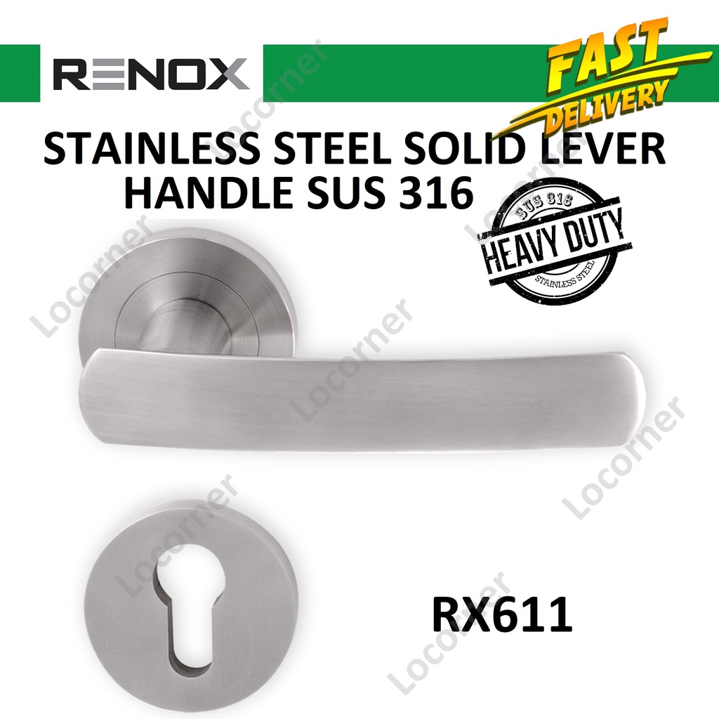 RENOX RX Series Solid Stainless Steel SUS 316 Lever Handle on Rose ...