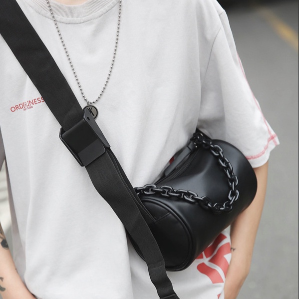 Beg Lelaki Ulzzang Korean Fashion PU Bucket Bag Men Sling Bag Shoulder ...
