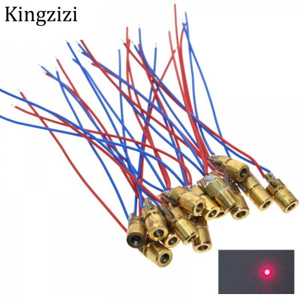 5PCs 3V 5v 650Nm 5MW adjustable laser dot diode module red laser diode ...
