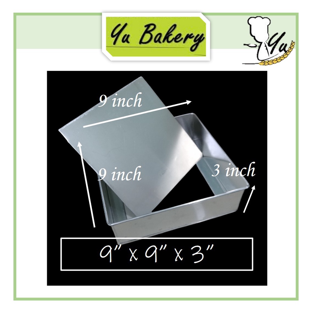 4"/5”/6”/7”/8"/9" inch/inci Square Cake Pan Baking Mould Loose Base ...