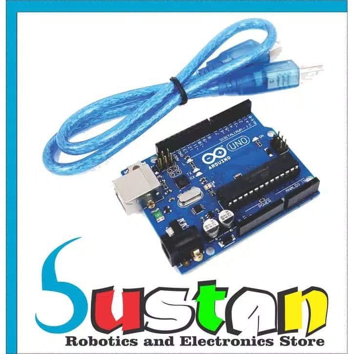 ARDUINO UNO R3 COMPATIBLE ATMEGA328P DIP ATMEGA 16U2 INCLUDE USB CABLE ...