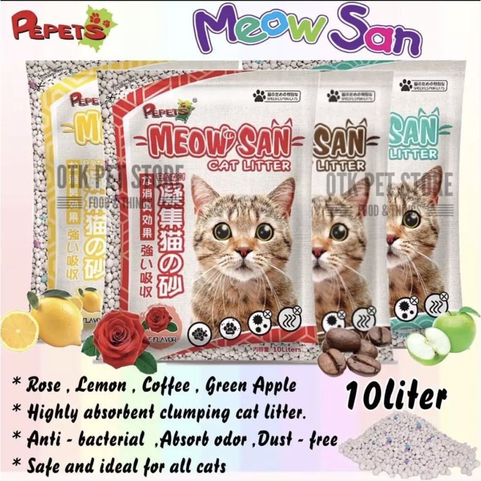 Pepets Meow San Cat Litter 10L ( 4 Flavours ) | Shopee Malaysia