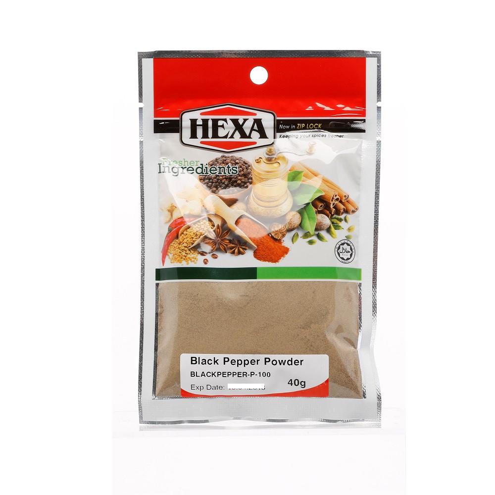 HEXA HALAL Black Pepper Powder 40gm Serbuk Lada Hitam | Shopee Malaysia