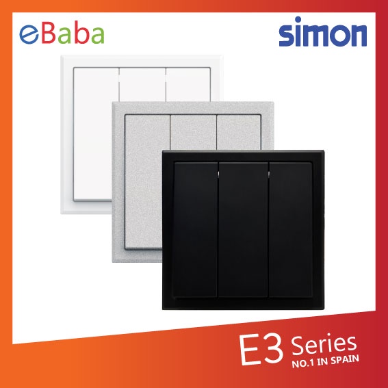 🔥Ready Stock🔥SIRIM🔥SIMON Switch E3 White/Silver/Black Switches & Socket Suis Lampu Rumah ...