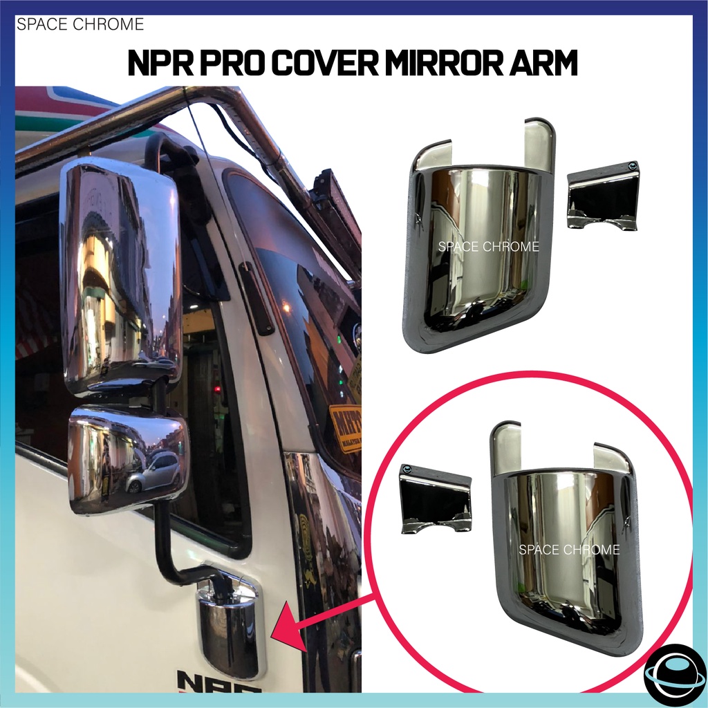 ISUZU NLR NPR PRO Mirror Arm Cover Chrome HIGH QUALITY | Shopee Malaysia