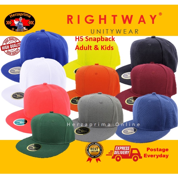 RIGHTWAY Cap Hip Hop Snapback For Adult & Kids By Herzaprima Online ...
