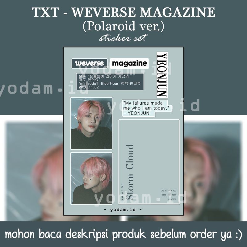 Diy STICKER CASE, AESTHETIC STICKER, KPOP TXT STICKER - Weverse ...