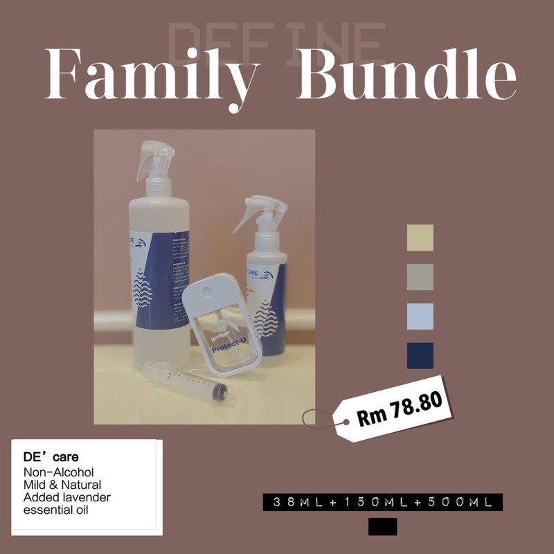 DEFINE SANITIZER FAMILY BUNDLE | Shopee Malaysia