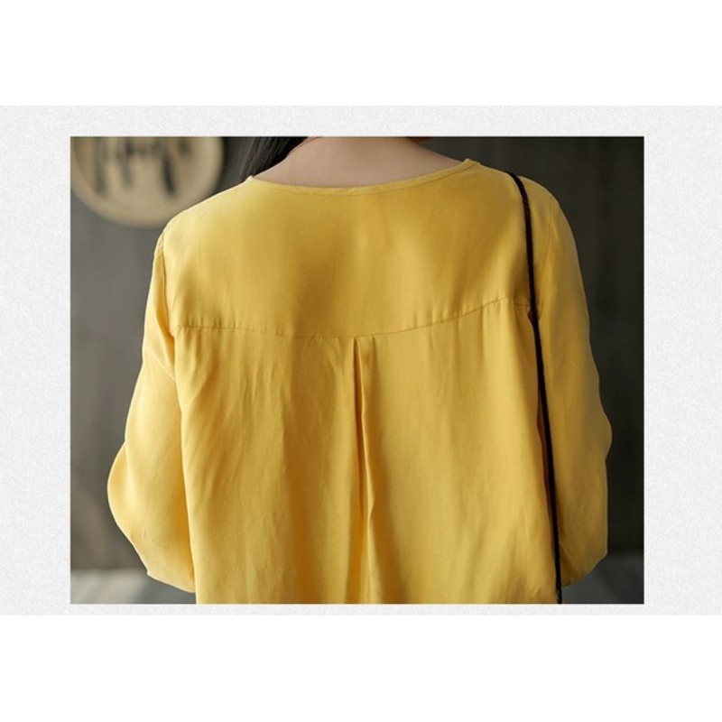 The new series of wide loose front and short back long top | Shopee ...
