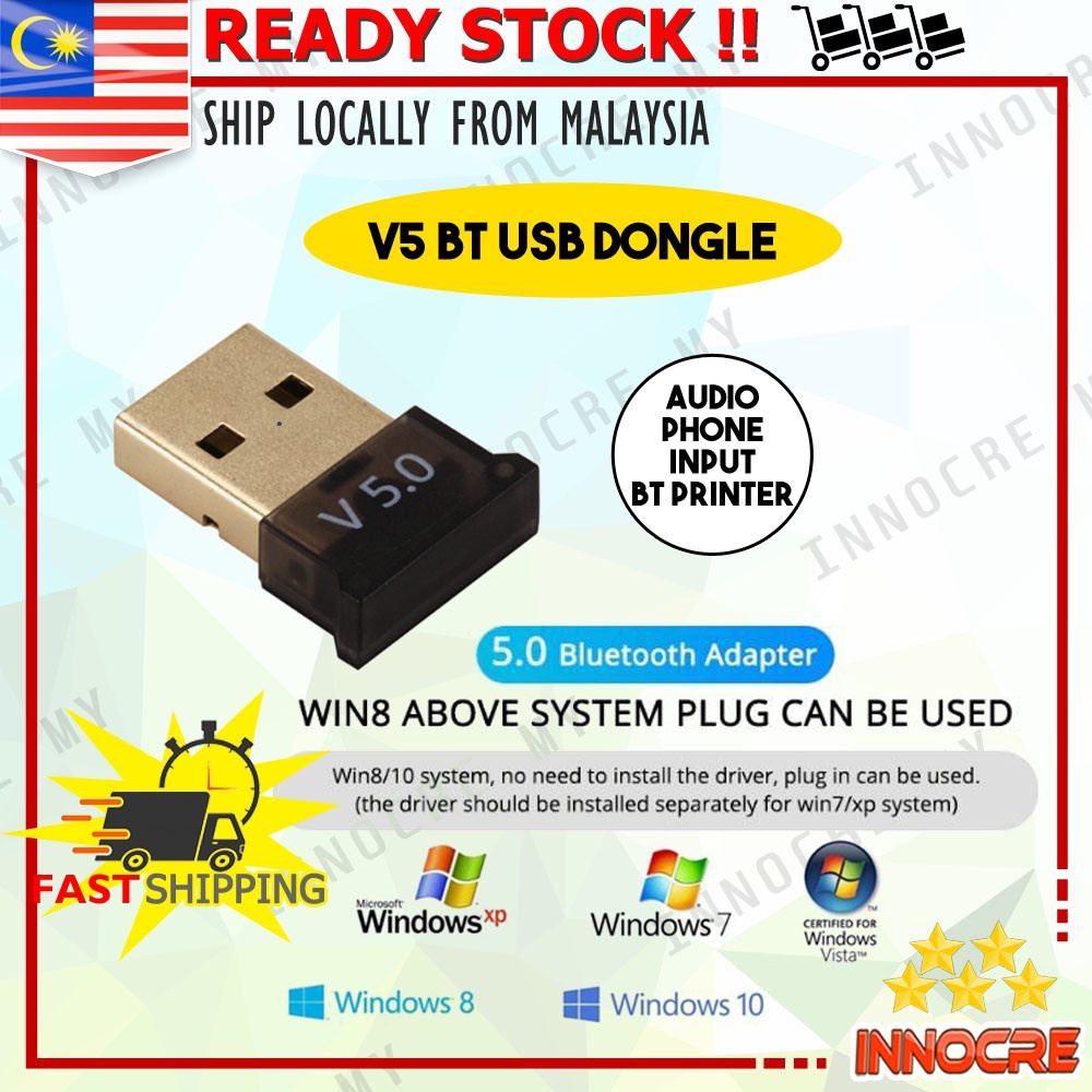 USB Bluetooth 5.0 Adapter BT Bluetooth Dongle | Shopee Malaysia