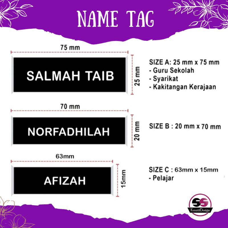 💥 NAMETAG MAGNET & NAME TAG PIN💥 NAMETAG GURU, NAMETAG KAKITANGAN ...