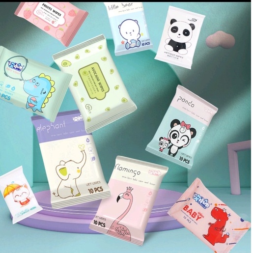 Wet Tissue Mini Pack Of 𝗡𝗢𝗡 𝗔𝗟𝗖𝗢𝗛𝗢𝗟 Multipurpose Moisture Cotton Baby ...