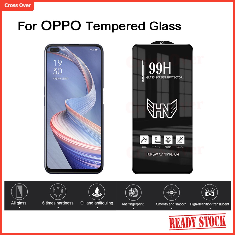 OPPO A57 A77 A77S A53 A54 A73 A74 A76 A78 A58 A38 A92 A93 A95 A96 99H 3D FULL PRIMIUM TEMPERED ...