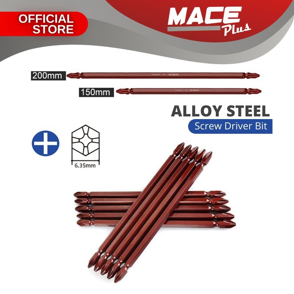 1PC PH150MM PH200MM Screw Driver Drill Bit Double End Alloy Steel 150mm ...