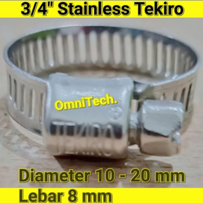 1 Pc 3/4" Inch Stainless Steel Hose Clamp Hose Clamp Tekiro | Shopee ...